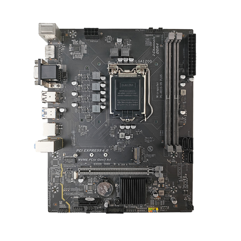 PCWINMAX H510-Plus LGA 1200 10th/11th Gen Micro-ATX DDR4 Single M.2 VGA ...
